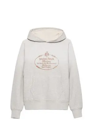 Prada Cotton Fleece Hoodie Grey