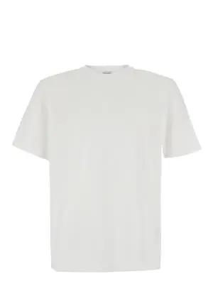 Bottega Veneta White Crew Neck T-shirt In Cotton Jersey For - Multicolor