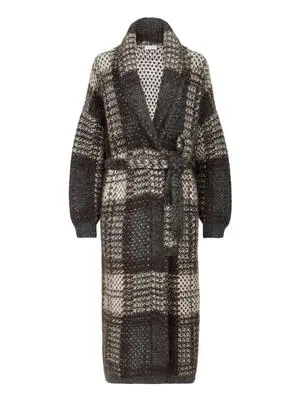 Brunello Cucinelli Wool Long Cardigan - Multicolor