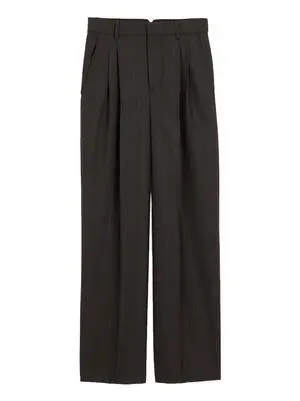 AMI Paris Wool High-waisted Trousers - Multicolor