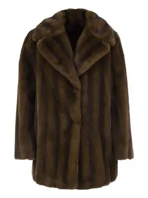 Max Mara Faux Fur Jacket - Multicolor