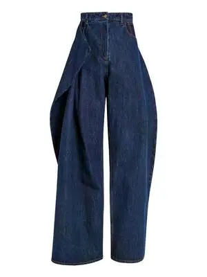 A.W.A.K.E. MODE Asymmetric Pleated Jeans