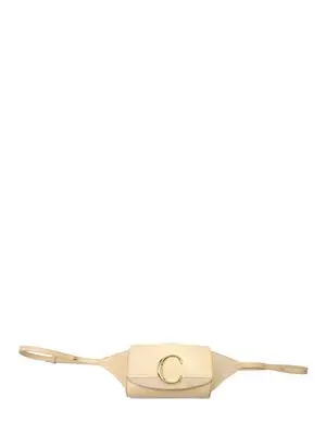 Chloé 2019 Calfskin And Suede C Belt Bag - Neutrals