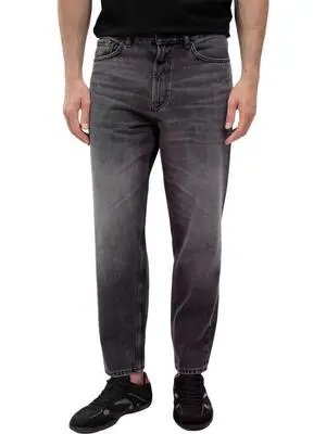 Hugo Faded Logo-patch Jeans - Grey