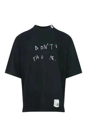 Mihara Yasuhiro Don't Tag Me. Printed Cotton T-shirt Black