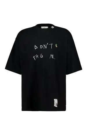 Mihara Yasuhiro Don't Tag Me. Printed Cotton T-shirt - Black