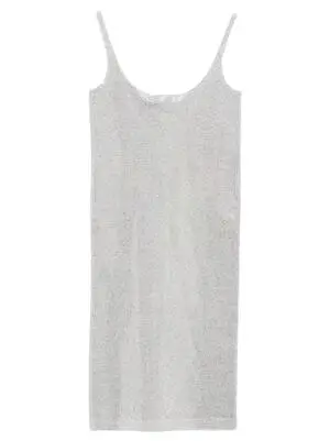 Gucci Mini Rhinestone-embellished Slip Dress - Silver