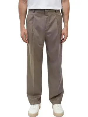 Hugo Pleated Straight-leg Trousers - Brown