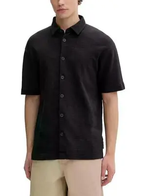 Marc O'polo Textured Short-sleeve Shirt - Black