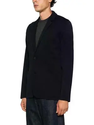 Emporio Armani Single-breasted Notch-lapel Jacket - Black