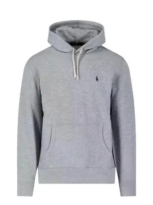 Polo Ralph Lauren Logo-embroidered Hoodie Grey