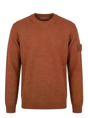 Stone Island Logo-patch Sweater - Brown