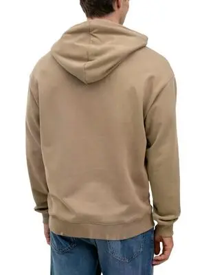 Hugo Rose-embroidered Hoodie - Neutrals
