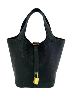 Hermès 2020 Clemence Picotin Lock 18 Handbag - Black