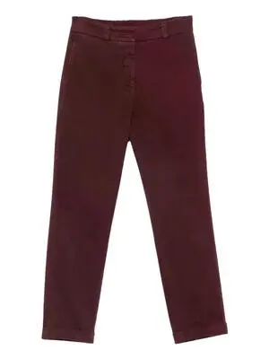 PESERICO Stretch-cotton Straight Trousers