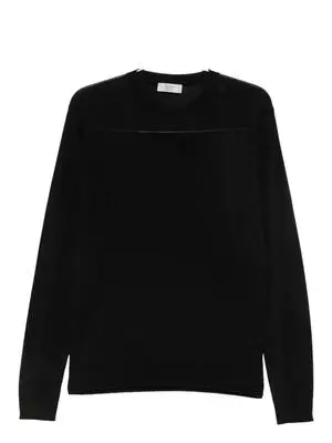 FERRANTE Crew-neck Long-sleeve Sweater - Black