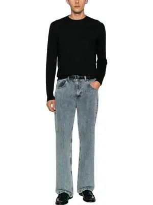 FERRANTE Crew-neck Long-sleeve Sweater - Black