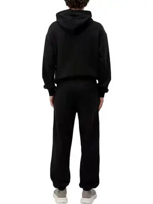Hugo Relaxed-fit Cotton Pants With Streetwear Logo - Black