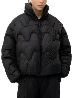 Hugo Relaxed-fit Padded Jacket In Water-repellent Fabric - Black