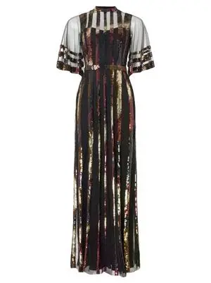 TEMPERLEY LONDON Dusty Sequin-embellished Gown