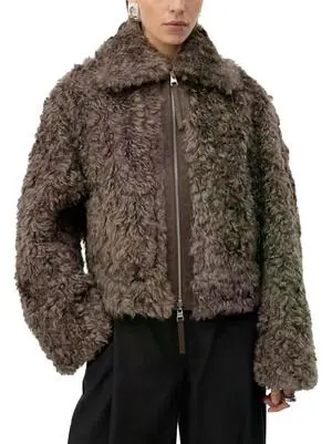 Hugo Faux-fur Jacket - Brown