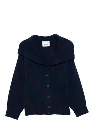Erika Cavallini Donato Ribbed-knit Hooded Cardigan - Blue