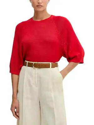 BENETTON Raglan-sleeve Sweater - Red