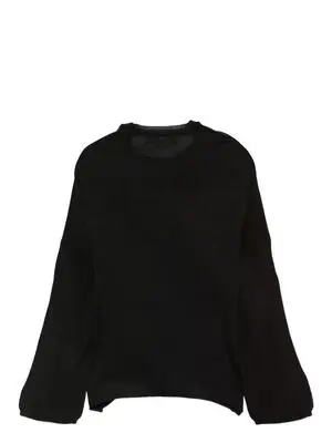 Comme Des Garçons Crew-neck Drop-shoulder Sweater - Black