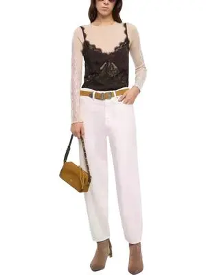 PINKO Egg-fit Cotton Bull Trousers