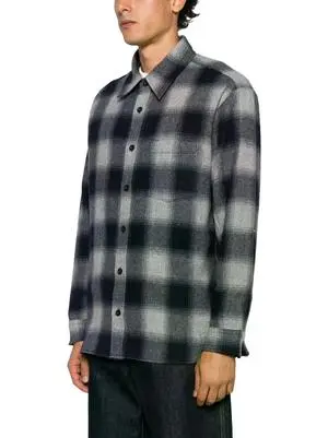 A.p.c. Check-pattern Shirt - Grey
