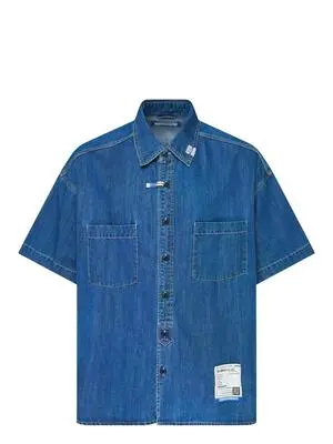 Mihara Yasuhiro Short-sleeve Work Shirt Blue