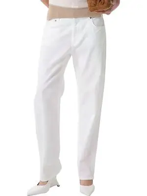 GAELLE PARIS Side-clamps Jeans - White