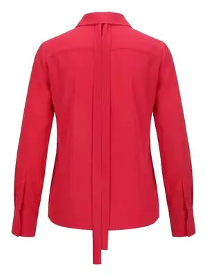 Valentino Garavani Scarf-detail Concealed-fastening Shirt - Red