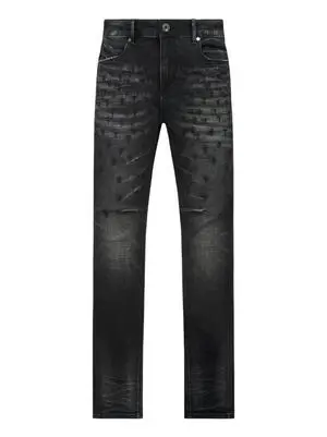 RtA Bryant Embroidered Skinny Jeans - Black