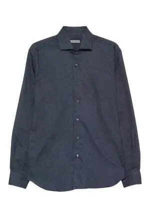 Corneliani Spread-collar Button-down Shirt - Blue
