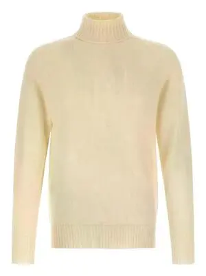 MA'RY'YA High-neck Side-slit Sweater - Neutrals