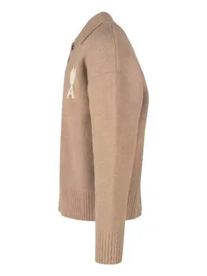 AMI Paris Ami De Coeur Polo Shirt Neutrals
