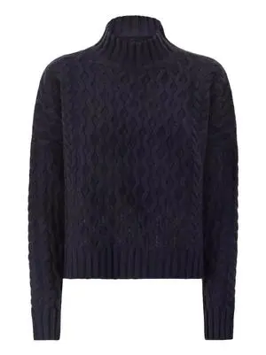 Max Mara Cable-knit Sweater Blue