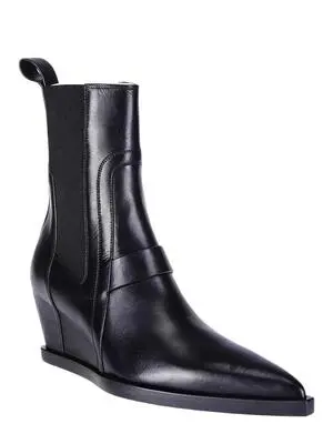 Rick Owens Sharp Wedge Wedge Ankle Boots - Black