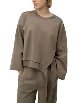 BOSS Asymmetric-hem Sweater - Brown