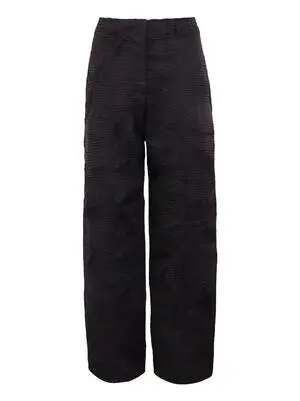 Ulla Johnson Carine Textured Wide-leg Trousers - Black