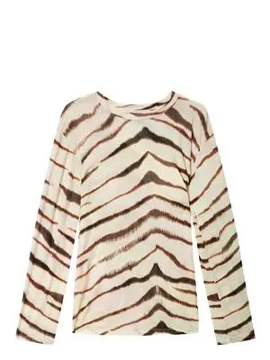 Isabel Marant Étoile Zakane Zebra-print Jersey T-shirt - Neutrals