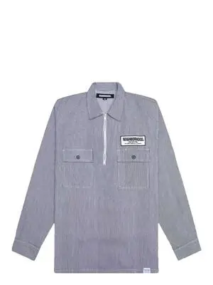 NEIGHBORHOOD Pocket-striped Polo Shirt - Blue