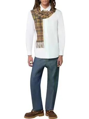 Moschino Printed Cotton-poplin Shirt - White