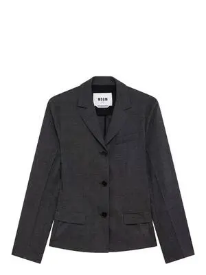 MSGM Single-breasted Blazer - Grey