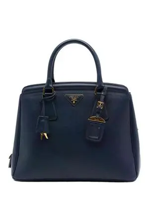 Prada 2012-2015 Saffiano Lux Parabole Tote Bag - Blue