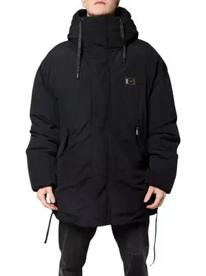 DOLCE & GABBANA Logo-plaque Hooded Coat