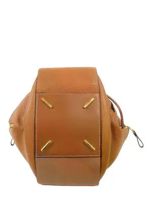Loewe Hammock Leather Tote Bag - Brown