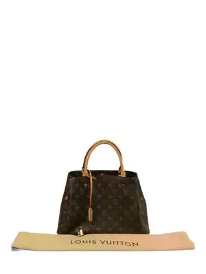 LOUIS VUITTON Monogram Montaigne Mm Handbag - Brown
