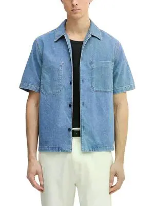 Marc O'polo Patch-pocket Short-sleeved Shirt - Blue